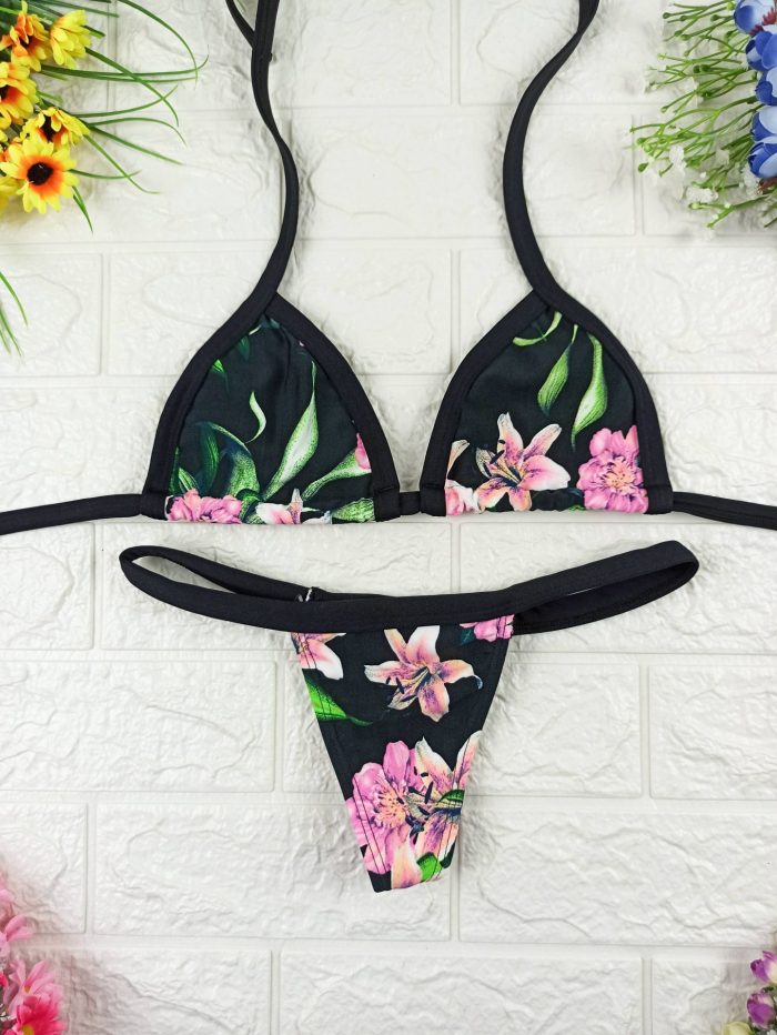 Biquini Da Marquinha Preto Com Rosa Kariocas