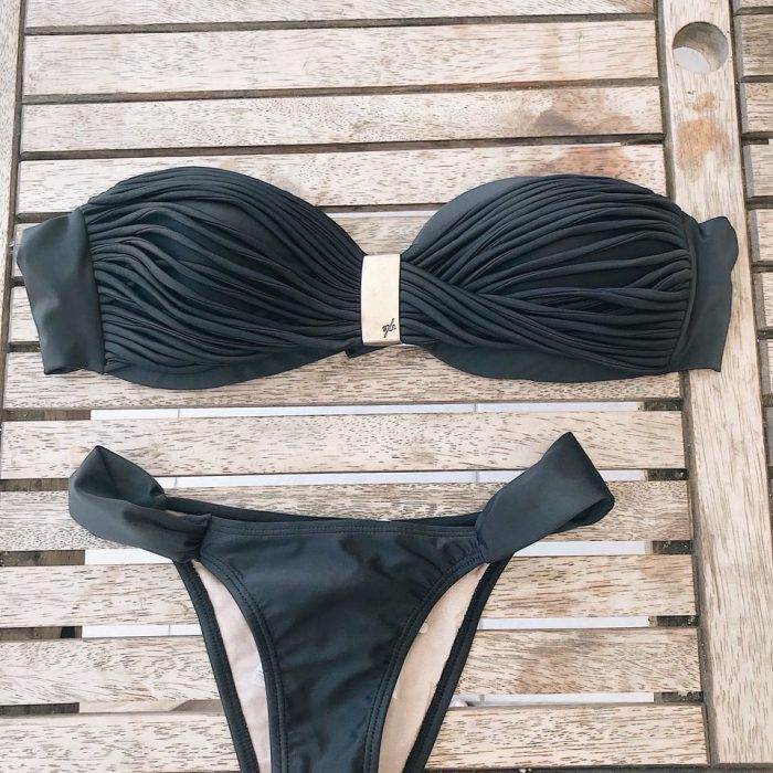 Biquini Da Marquinha Preto Com Rosa Kariocas