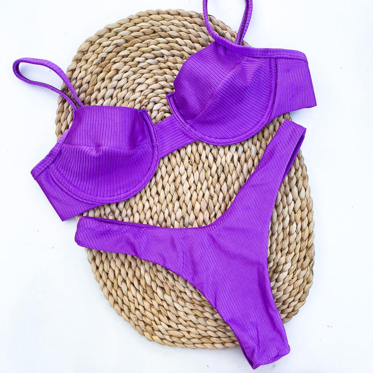 BiquÍni Marina Eden Canelado Roxo Kariocas